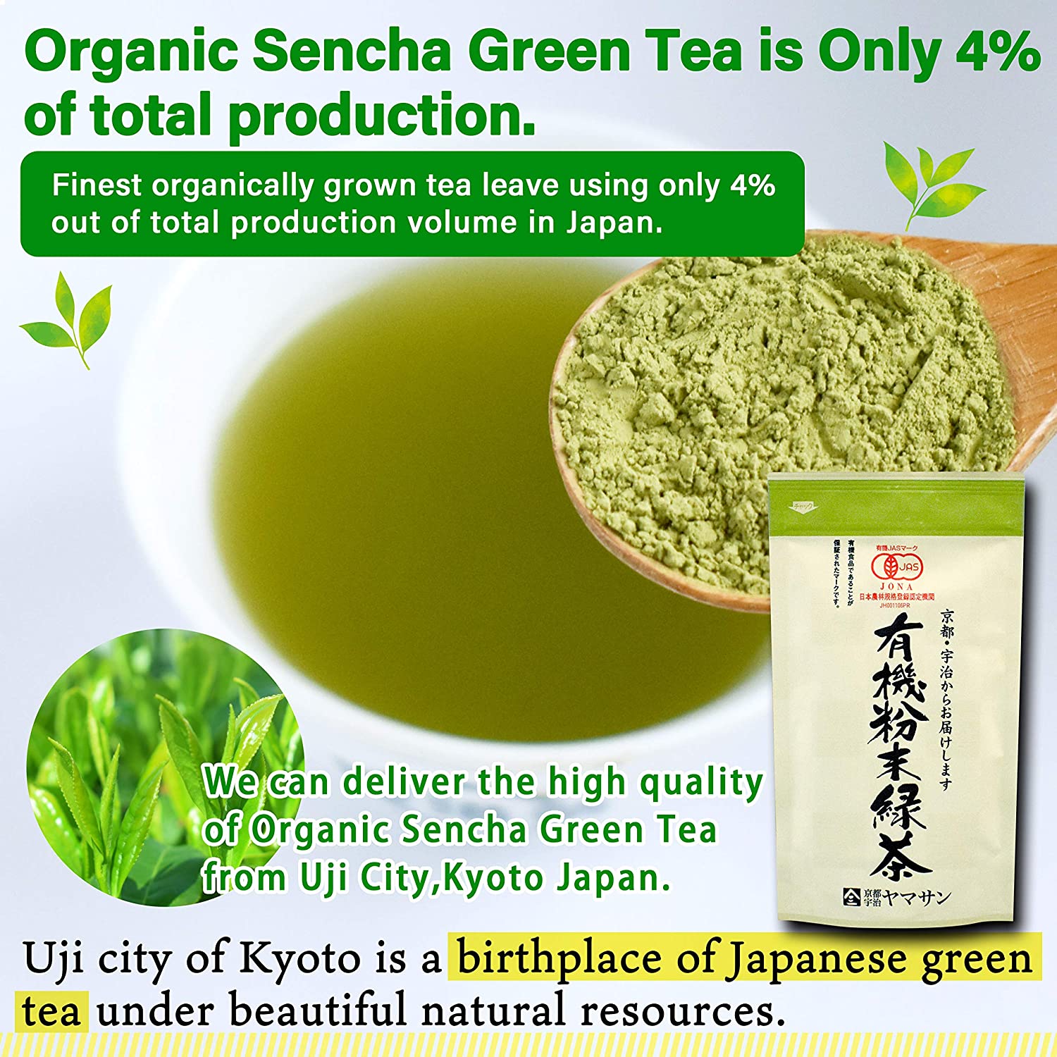 Organic Sencha Green tea Powder - Yamasan Co., Ltd.